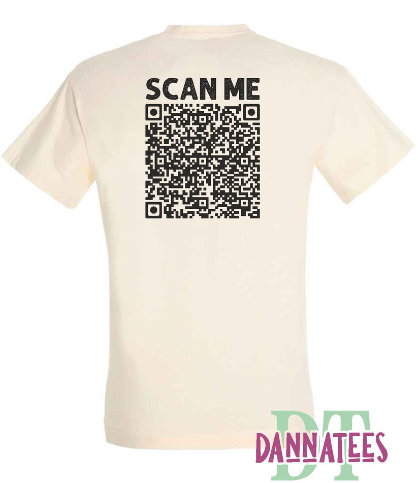 Gorilla Middle Finger Prank QR Code Custom Printed T-Shirt Back Print ...